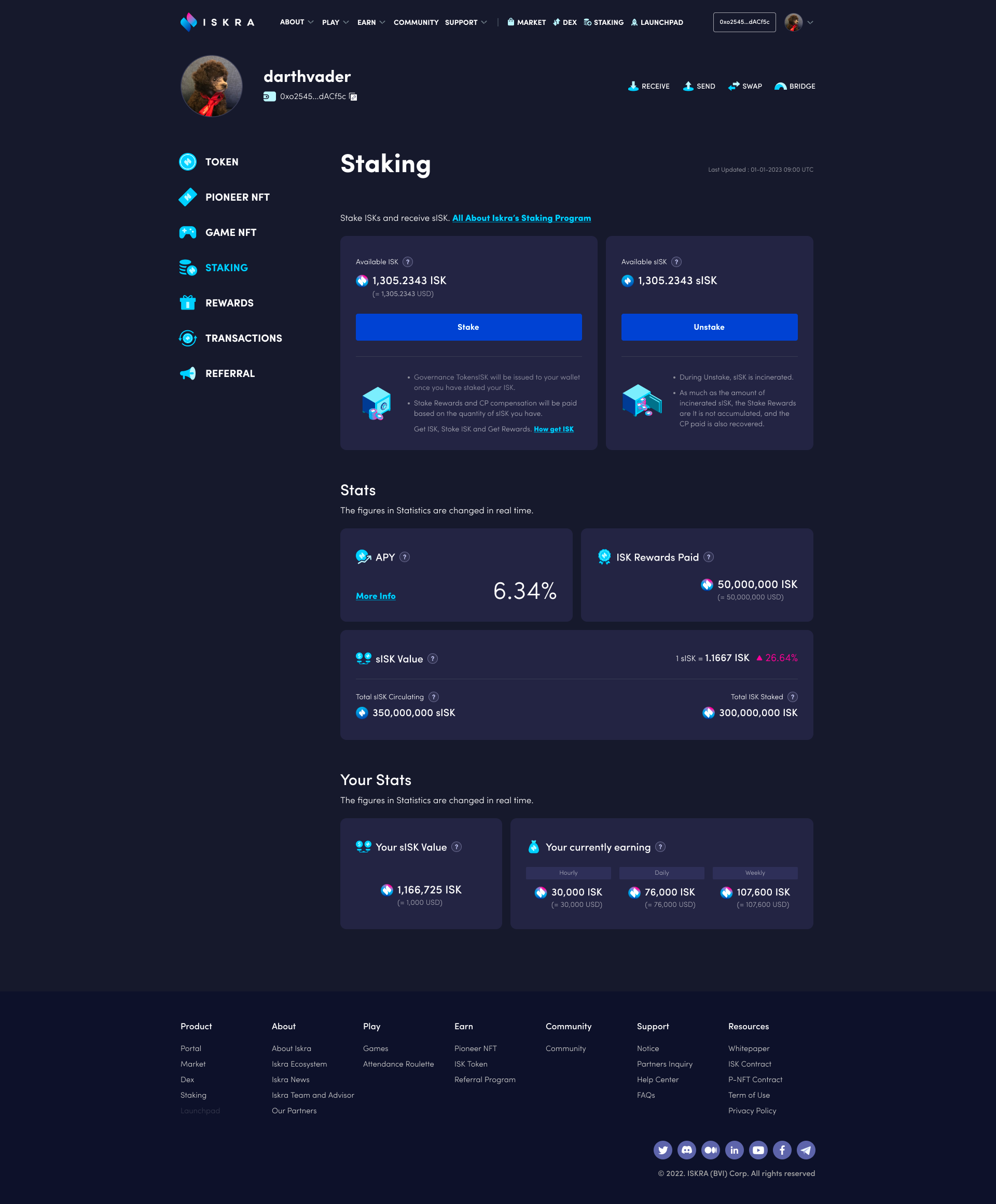 Stake and Unstake Guide – Iskra Help Center